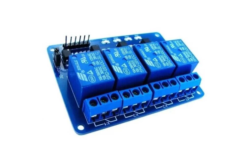 Arduino модуль реле 5 В 4 канали 1500591069 купити з доставкою за