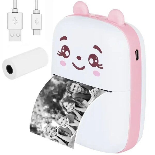 Портативний міні принтер з Bluetooth + рулон паперу AD-2213 / Дитячий ...