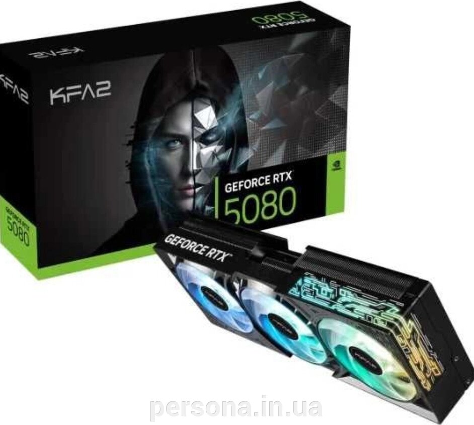 Відеокарта KFA2 geforce RTX 5080 1-click OC 16gb. GDDR7 DLSS4 (1646574391) купити з доставкою за ...