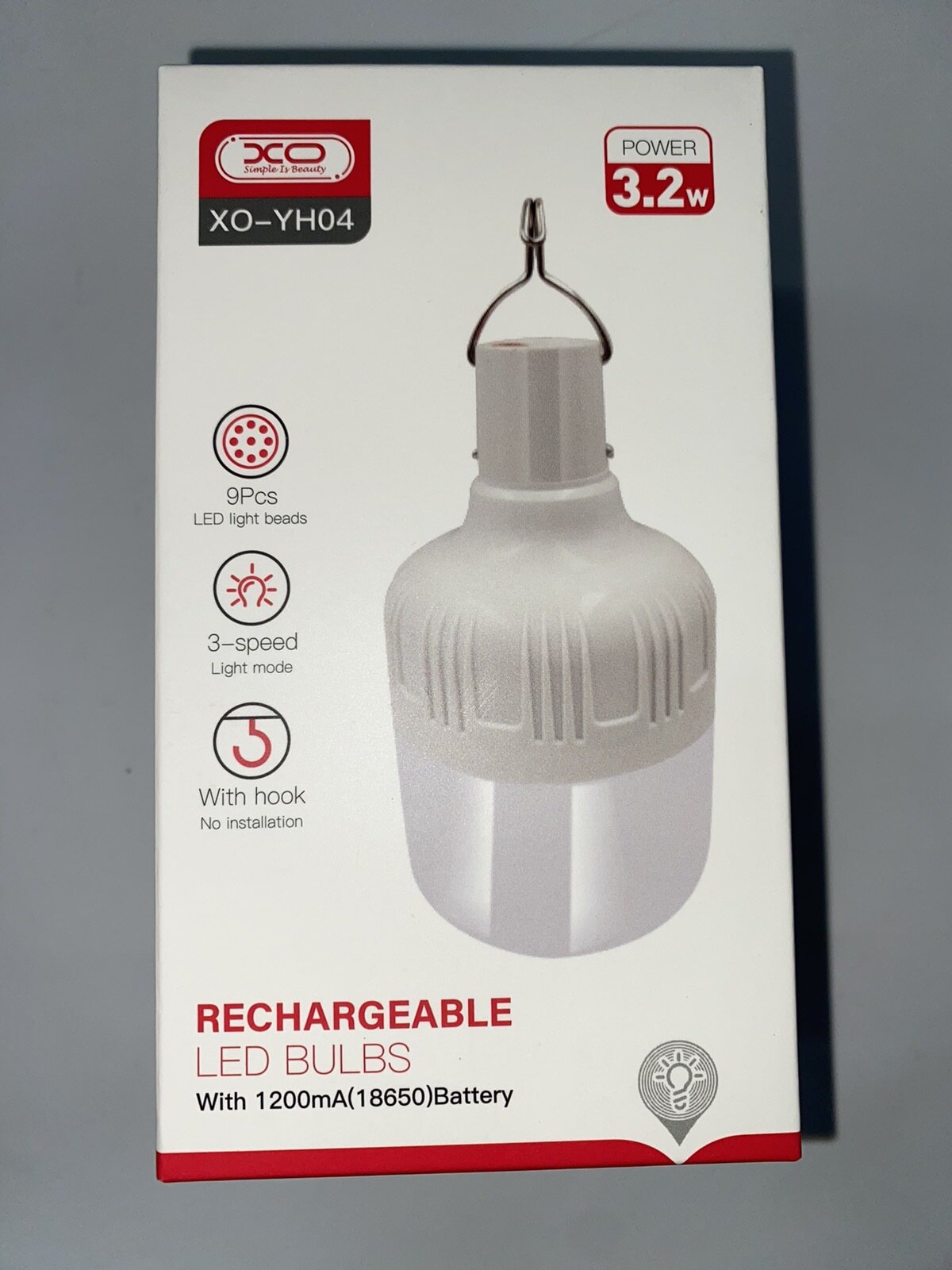 Лампочка с аккумулятором XO-YH04 (1200mAh White ), цена 440 грн — Prom.ua (ID#1731690855)