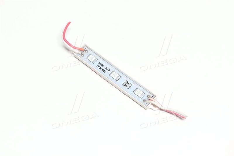 Діодний модуль 12V 3 SMD (5050) 0, 72w колір світіння червоний (75mm ...