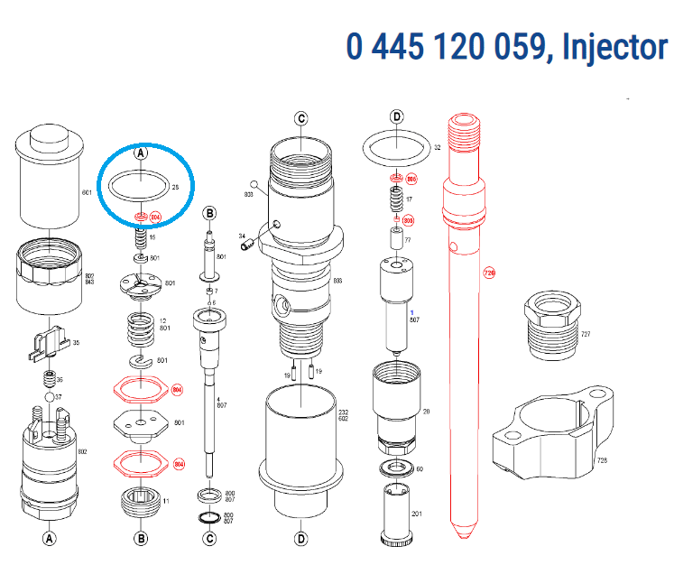 Купить Кольцо уплотнительное форсунки BOSCH 120 серия под электромагнит ...