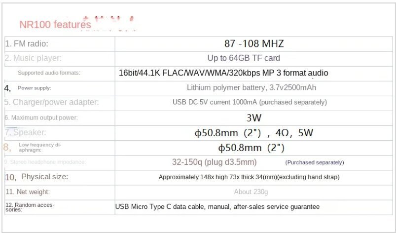 Интернет-радио интеллектуальное 4G+WiFi с диапазоном FM TECSUN NR100, проигрыватель музыкальных ...