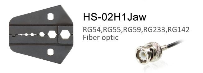 Прес-кліщі кримпер HS-02H1 для обтиску кабелю RG54, RG55, RG58, RG59 ...